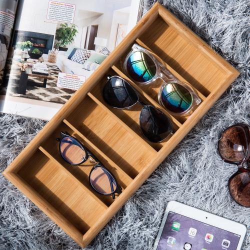 Modern Bamboo 6-Slot Sunglasses Display Tray – MyGift