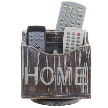 360-Degree Rotating Torched Wood Remote Control Holder Caddy – MyGift