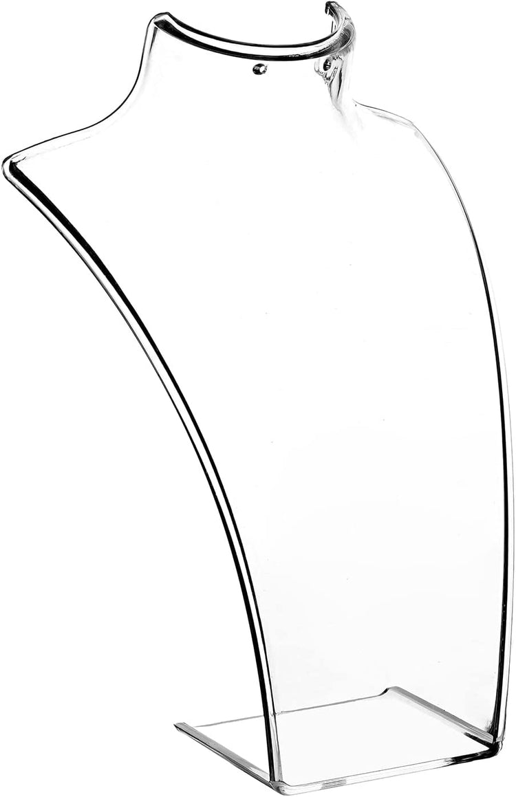 Clear Acrylic Necklace Bust and Earring Display Stand, Countertop 3D J ...