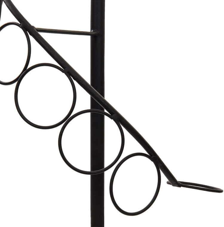 25 Rings, Black Metal Freestanding Scarf Holder, Shawl Display Tree wi ...