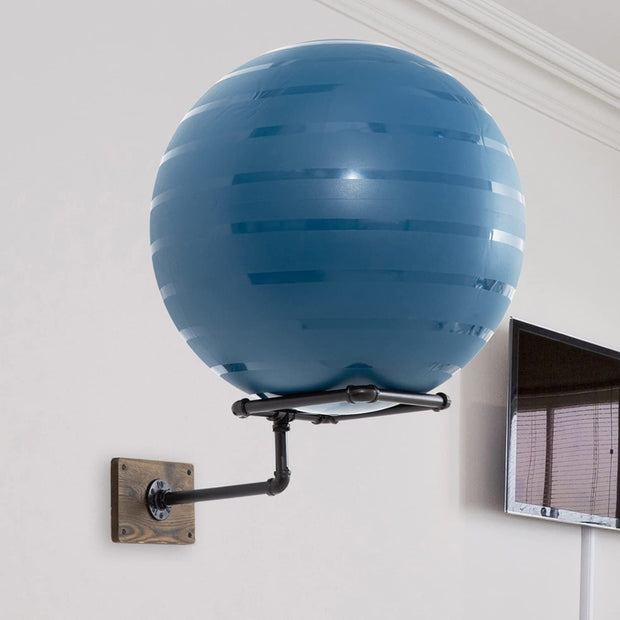 Wall Mounted Stability Ball Rack, Yoga and Exercise Ball Holder Stand ...