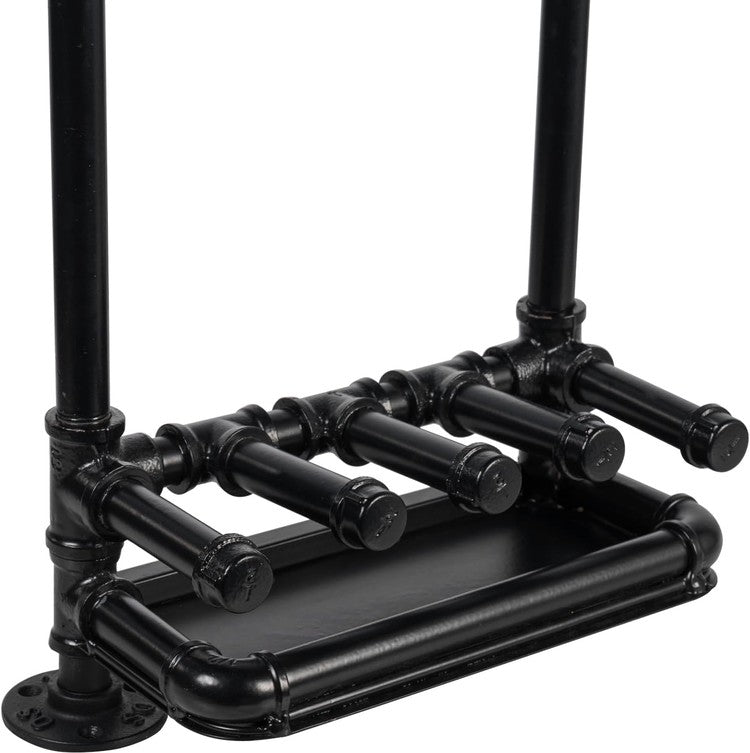 Wall Mounted Black Metal Umbrella Storage Stand, Entryway Rack for Han ...