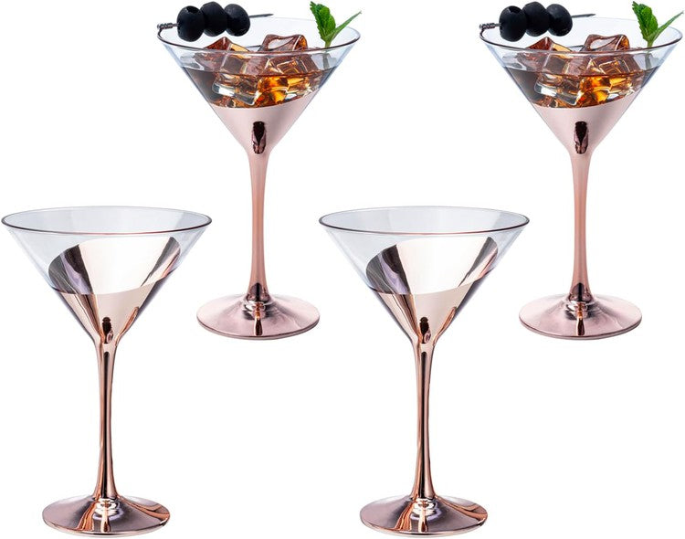 Copper Martini Glass, Elegant Cocktail Party, Wedding, or Anniversary ...