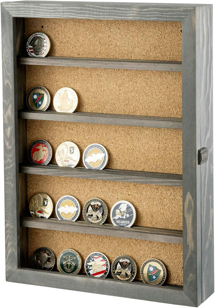Wooden Coin Display Cases