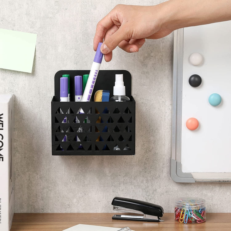 Wall Mounted Black Metal Whiteboard Marker Holder with Triangle Cutout ...