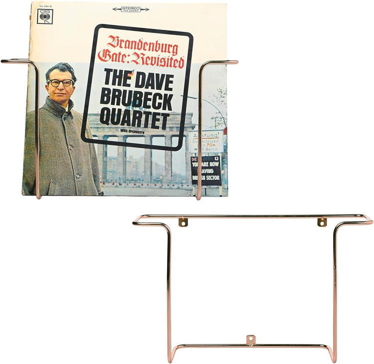 Wall Mounted Copper Metal Vinyl Records Storage Racks, Floating Album ...