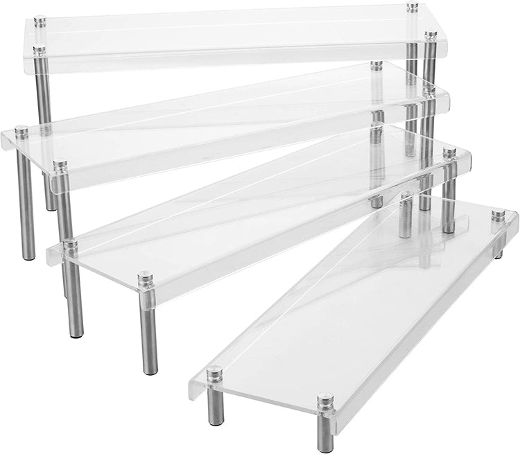 4-Tier Clear Acrylic Rectangular Cupcake Display Riser, Set of 4 – MyGift
