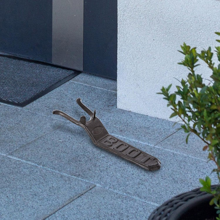 Heavy Duty Cast Iron Boot Jack and Shoe Remover with Embossed Boot Lab ...