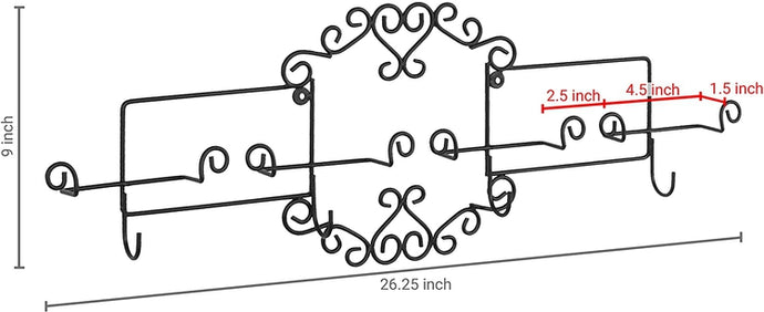 Metal Wall Mounted Plate Display Rack for Tea Coffee Cup & Saucer Sets ...