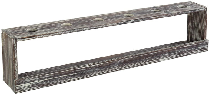 Torched Wood Wall Mounted Ping Pong Paddle Display Rack with Ball Stor ...