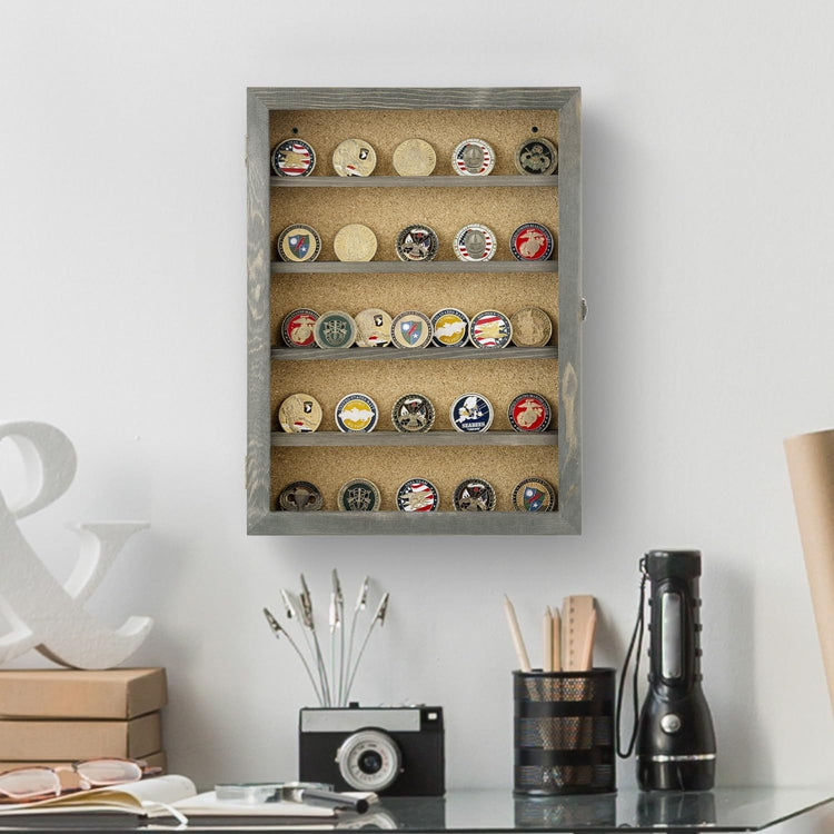 Wooden Coin Display Cases