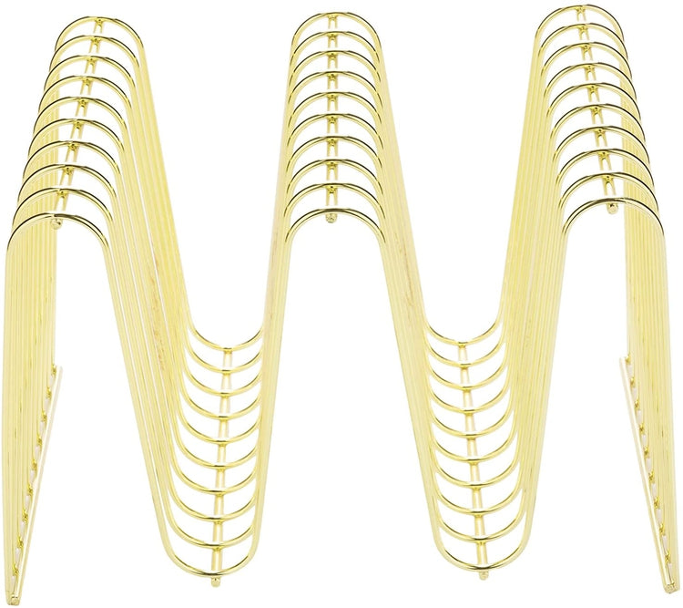 Desktop Brass Tone Metal Wire Arched Magazine Holder Rack – MyGift