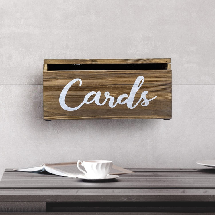 Wedding Card Box, Wood Reception Gift Card, Wall Mountable Thank You C ...