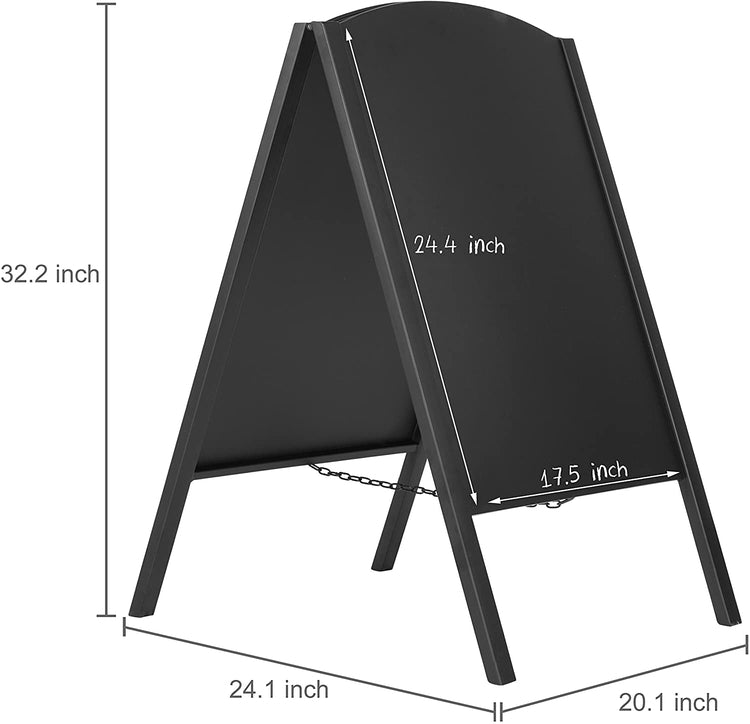 Black Metal Large A-Frame Erasable Chalkboard Sign – MyGift