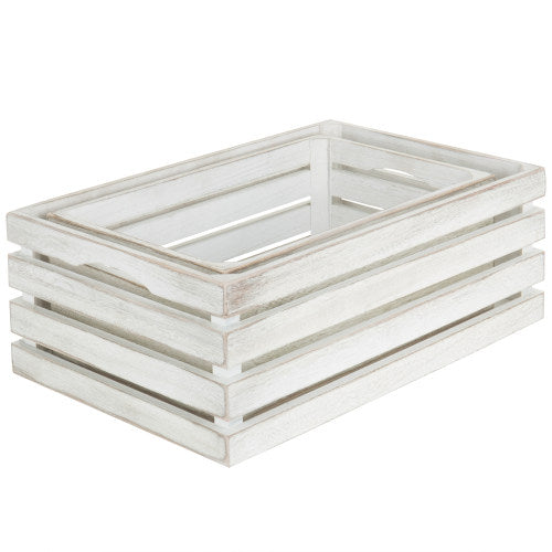 Whitewashed Nesting Wood Storage Crates, Set of 2 – MyGift