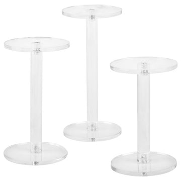 Clear Round Acrylic Display Riser Stands, Set of 3 – MyGift