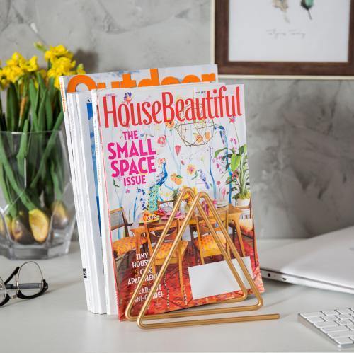 3-Slot Gold Plated Metal Wire Mail/File Sorter – MyGift