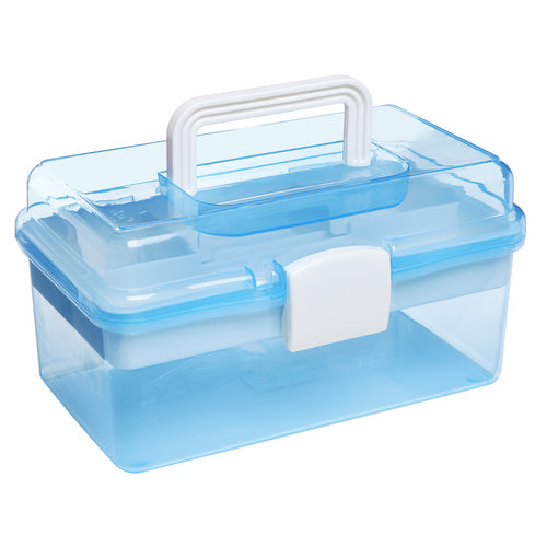 Clear Light Blue and White Plastic Multipurpose Box, Ideal for First A ...