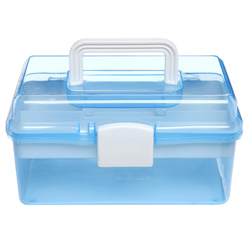 Clear Light Blue and White Plastic Multipurpose Box, Ideal for First A ...