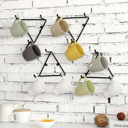 Modern Matte Black Metal Triangular Mug Racks, Set of 4 – MyGift