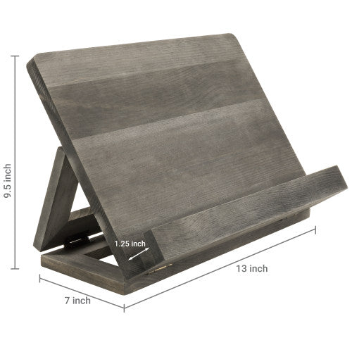 Vintage Gray Wood Folding Cookbook Stand – MyGift
