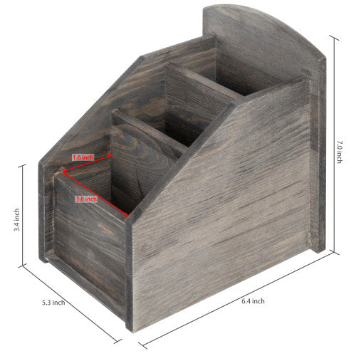 Rustic Gray Wood Remote Control Holder – MyGift