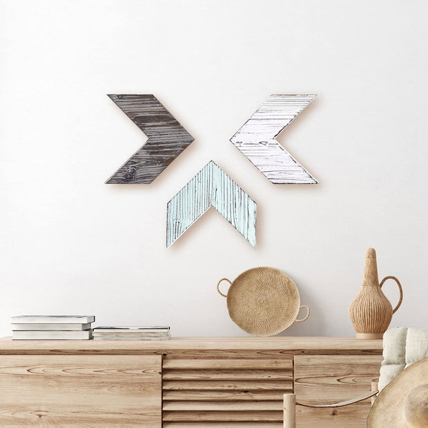 Rustic Wood Chevrons, Multicolor, Set of 3 – MyGift