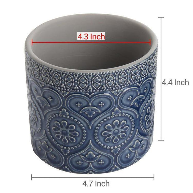 Azure Blue Mediterranean Planter Pots, Set of 2 – MyGift