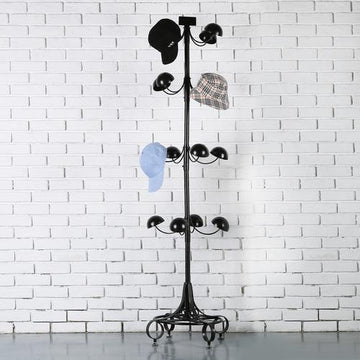 Black Metal Rotating Hat & Wig Holder Rack – MyGift