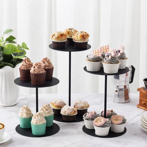Black Round Metal Pedestal Display Risers Stand, Set of 3 – MyGift