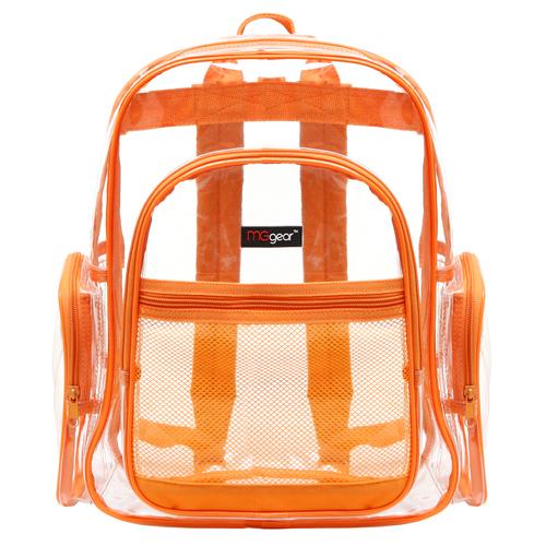 Clear School Backpack with Orange Trim – MyGift