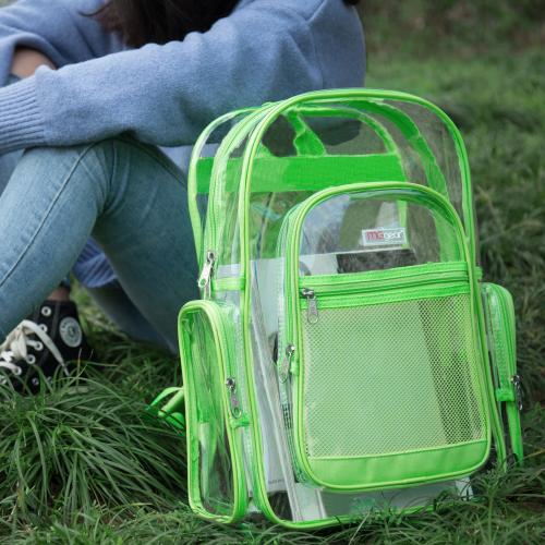 Clear Security Backpack with Florescent Green Trim – MyGift