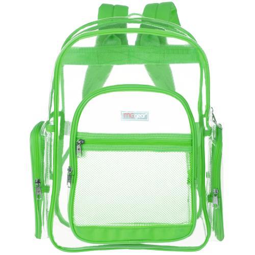 Clear Security Backpack with Florescent Green Trim – MyGift