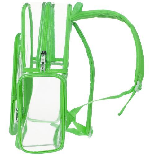Clear Security Backpack with Florescent Green Trim – MyGift