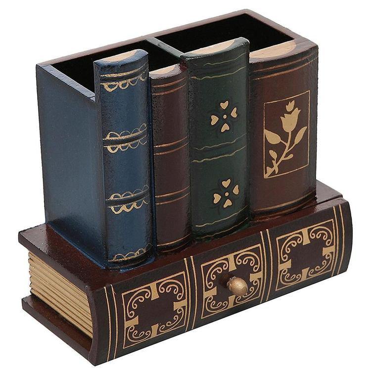 Desktop Office Caddy Antique Book Design Organizer – MyGift