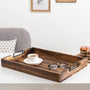 Industrial Wood Serving Tray with Metal Handles – MyGift