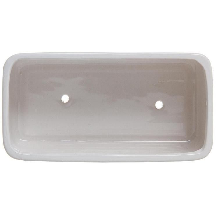 Minimalist White Ceramic Planter Pot, Rectangular – MyGift