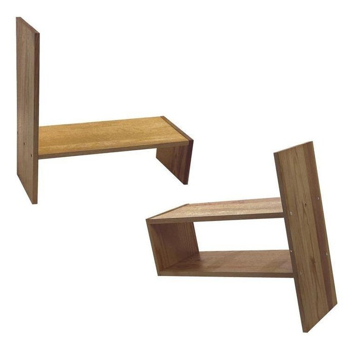 Modern Modular Natural Wood Desktop Shelves and Organizer Rack – MyGift