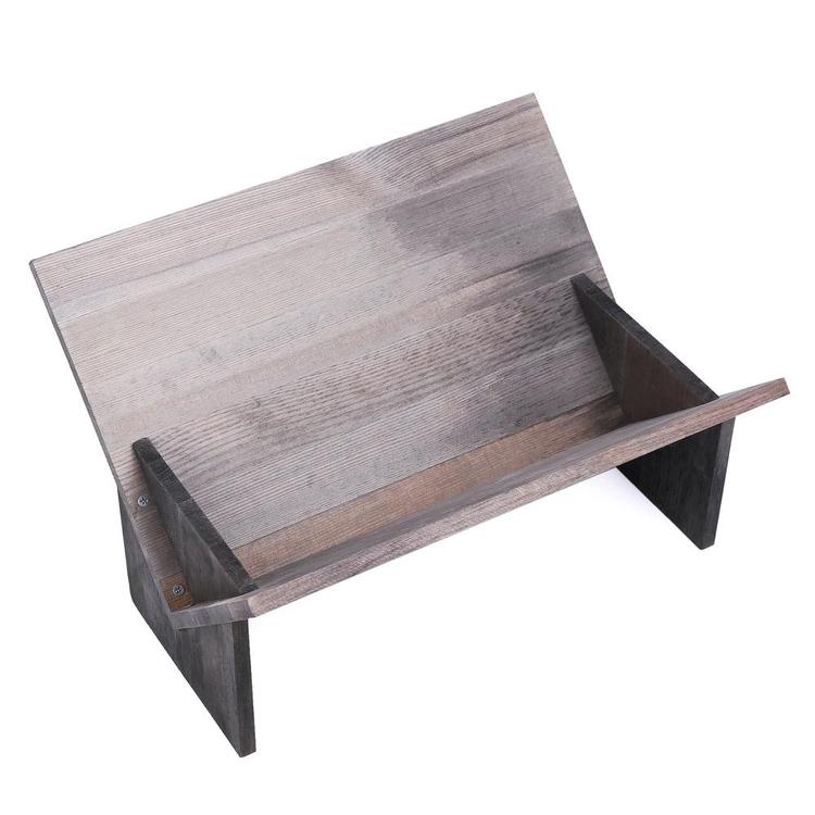 Rustic Barnwood Gray Tilted Desktop Bookshelf – MyGift