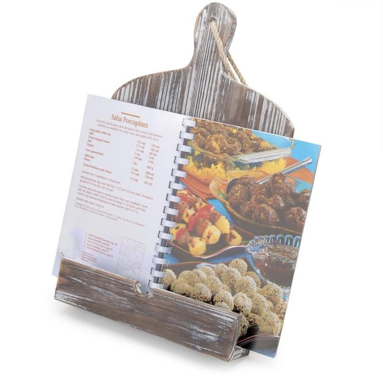Rustic Farmhouse Wood Cookbook Recipe Holder – MyGift