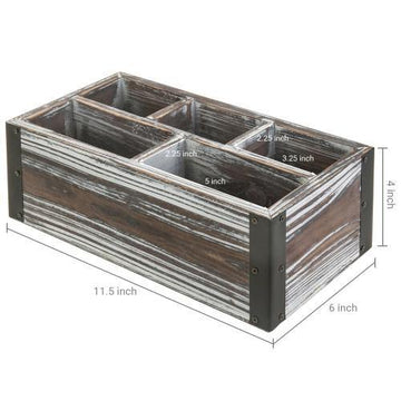 Rustic Torched Wood Remote Control Organizer – MyGift