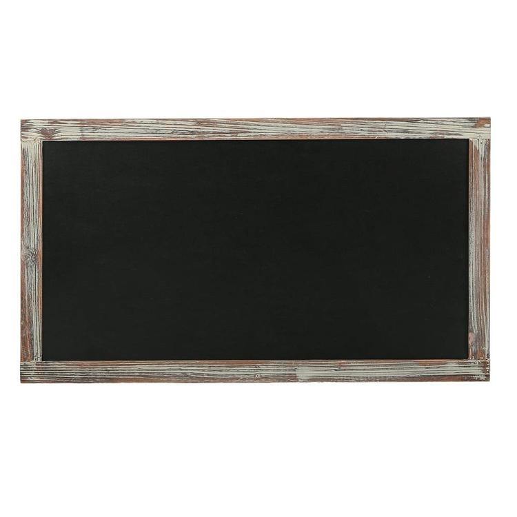 Rustic Wall-Mounted Torched Wood Chalkboard – MyGift