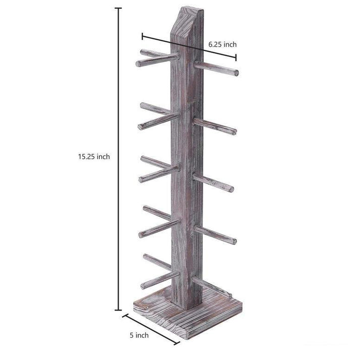 Rustic Torched Wood Tabletop Sunglass Display Stand – MyGift