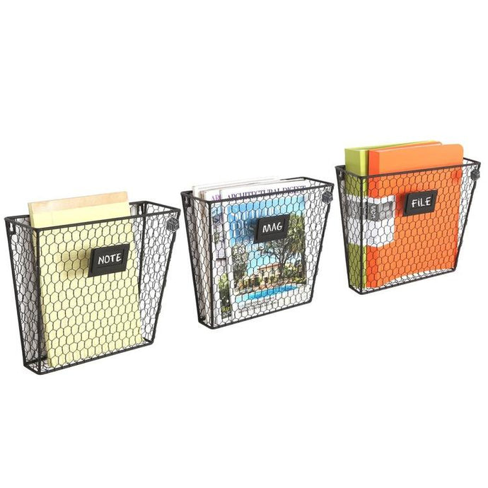 Rustic Wire Mail Sorter w/ Chalkboard Labels, Set of 3 – MyGift