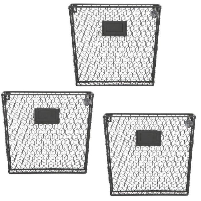 Rustic Wire Mail Sorter w/ Chalkboard Labels, Set of 3 – MyGift