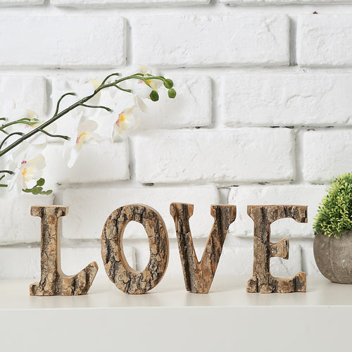 Rustic Exposed Wood 'Love' Block Letter Sign – MyGift