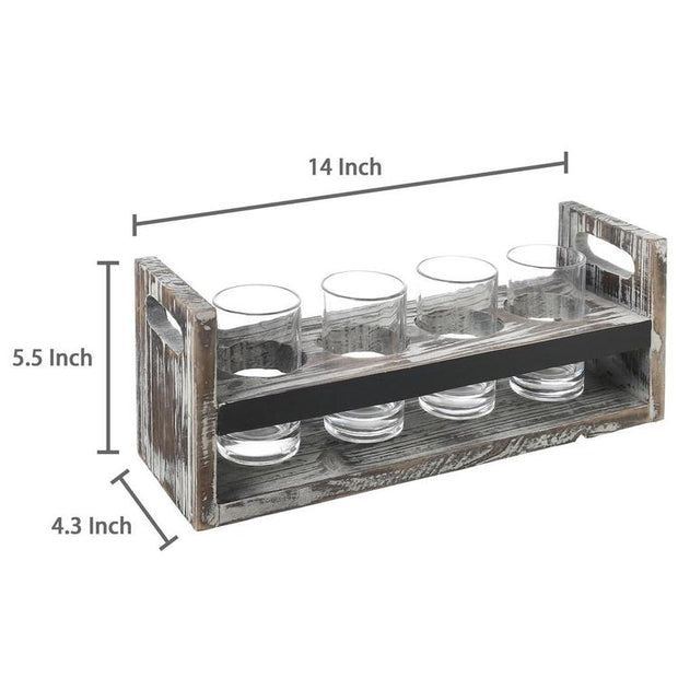 Torched Wood 5 pc Craft Beer Flight Set – MyGift