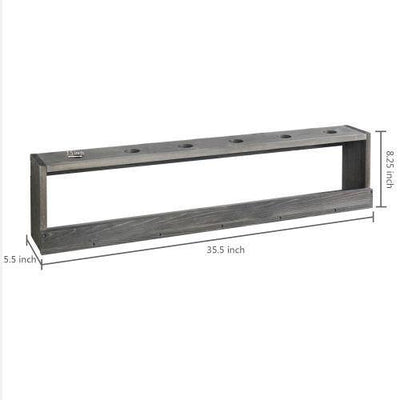 Vintage Gray Wood Ping Pong Paddle Rack with Ball Storage Shelf – MyGift