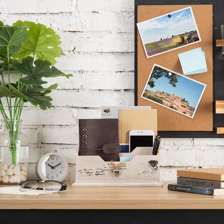 Vintage Postcard Design Wood Mail Organizer – MyGift