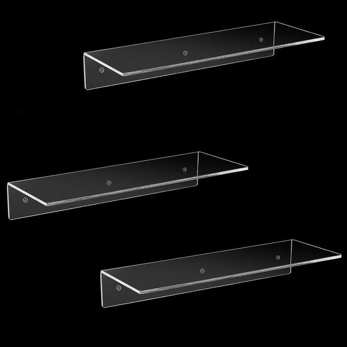 Wall Mounted Acrylic Shelf Racks, Set of 3 – MyGift